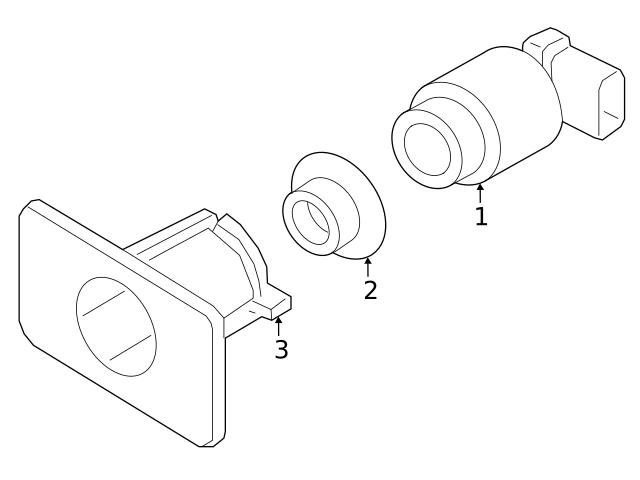 Genuine VW/Audi 4K0919268F Parking Aid Sensor Bracket; Right Front ...