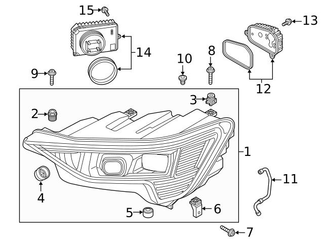Genuine VW/Audi 4K0941591BC Daytime Running Light Module; Left, Right ...