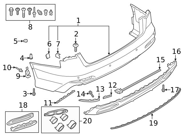Genuine VW/Audi 4K0945103E Reflector Panel; Left Inner - Audi ...