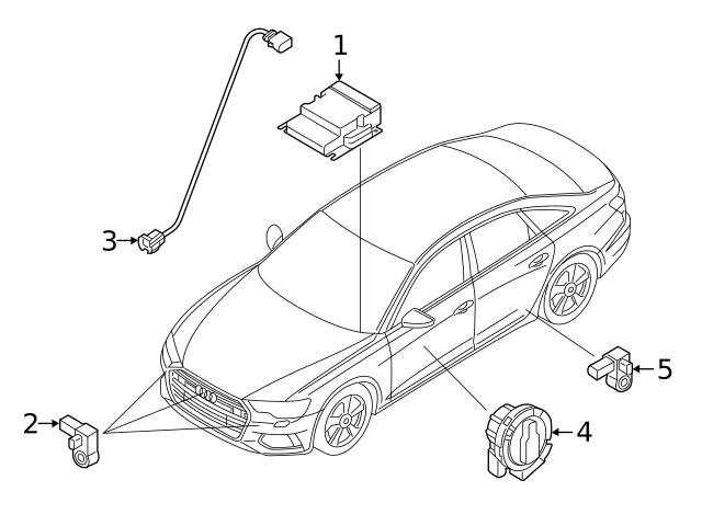 Genuine VW/Audi 4K0971677 Air Bag Wiring Harness; Left, Right - Audi ...
