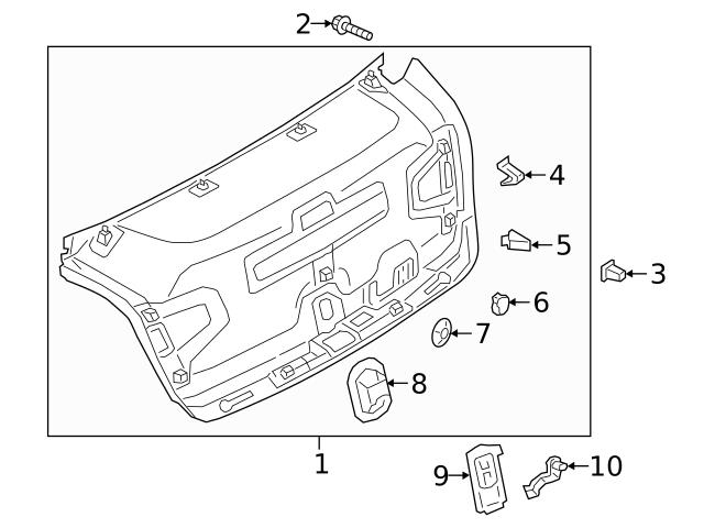 Genuine VW/Audi 4K5867975ACA9 Trunk Lid Trim - Audi | AU4K5867975ACA9