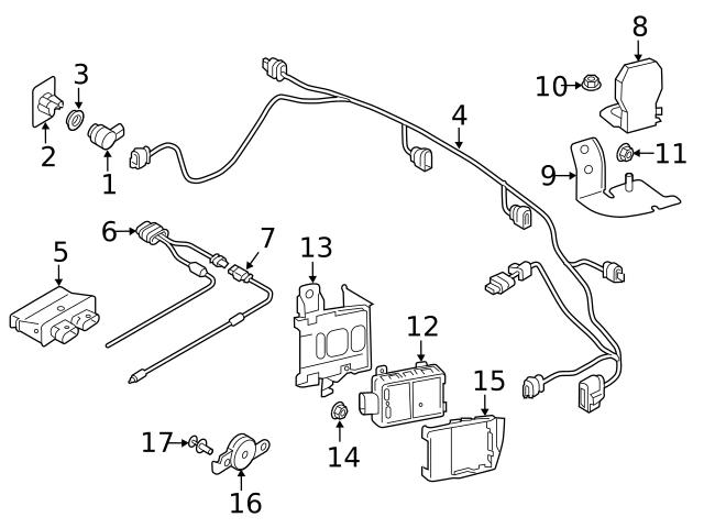 Genuine VW/Audi 4K5962239 Parking Aid System Wiring Harness - Audi ...