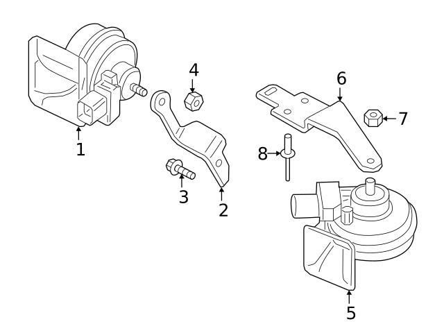 Genuine VW/Audi 4K6951221 Horn - Audi | AU4K6951221