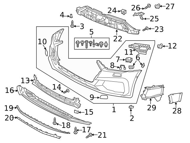 Genuine VW/Audi 4K8121763B Radiator Support Air Duct; Left - Audi ...