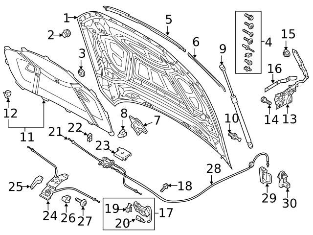 Genuine VW/Audi 4K8823529C Hood Release Cable - Audi | 4K8823529B ...