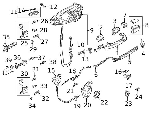 Genuine VW/Audi 4K8839249A Door Check/Stop; Left, Right - Audi ...