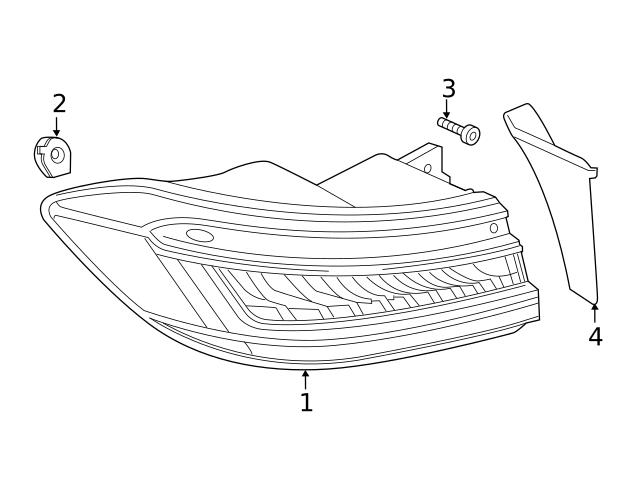 Genuine VW/Audi 4K8945070A Tail Light Assembly; Right Outer - Audi ...