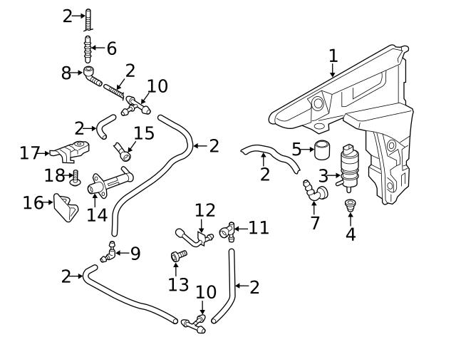 Genuine VW/Audi 4K8955101 Headlight Washer Nozzle; Left - Audi ...
