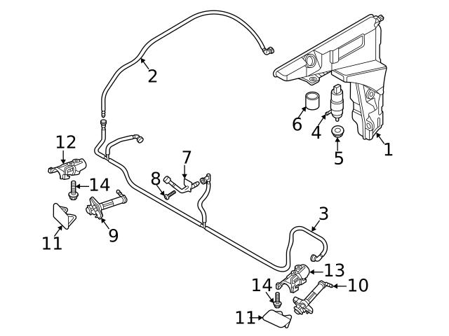 Genuine VW/Audi 4K8955970C Headlight Washer Hose | AU4K8955970C