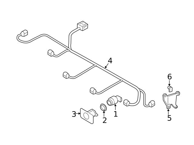 Genuine VW/Audi 4K8971095A Parking Aid System Wiring Harness - Audi ...