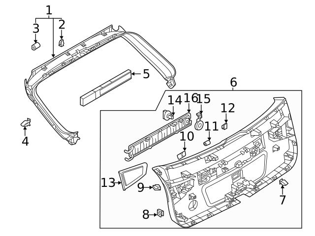 Genuine VW/Audi 4K9867937A4PK Liftgate Trim Cap - Audi | 4K9867937B4PK ...