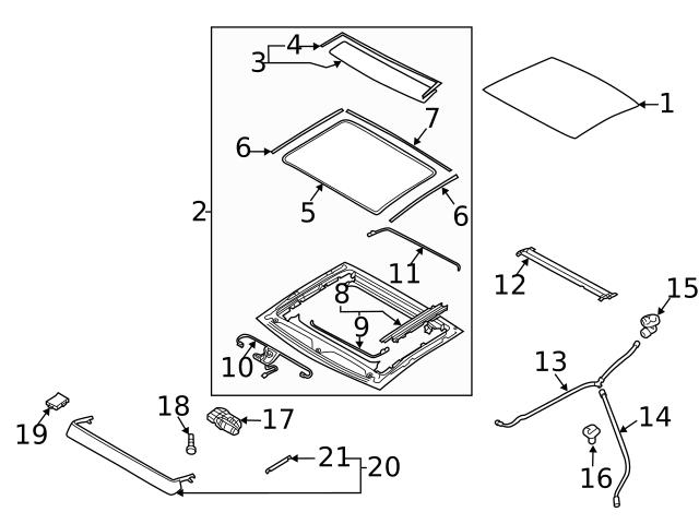 Genuine VW/Audi 4K9877467 Sunroof Seal; Rear - Audi | AU4K9877467