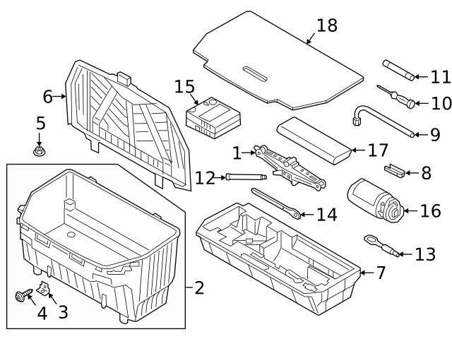 Genuine VW/Audi 4KE012113A Console Tray | AU4KE012113A