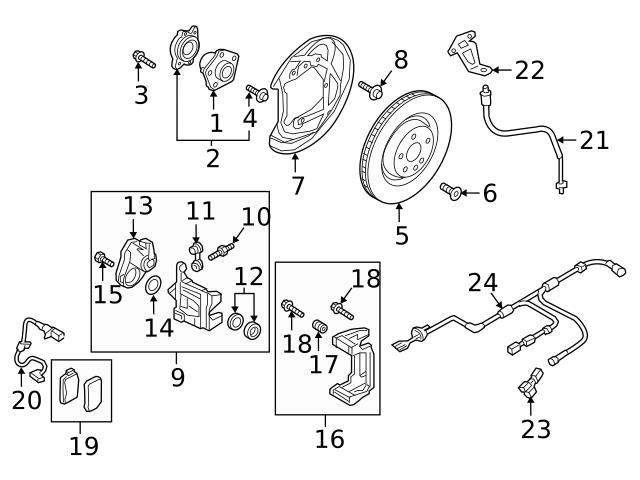 Genuine VW/Audi 4KE698451B Brake Pad Set; Rear | 4KE698451D AU4KE698451B