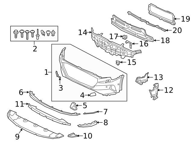 Genuine VW/Audi 4KE807233 Grille Support | AU4KE807233