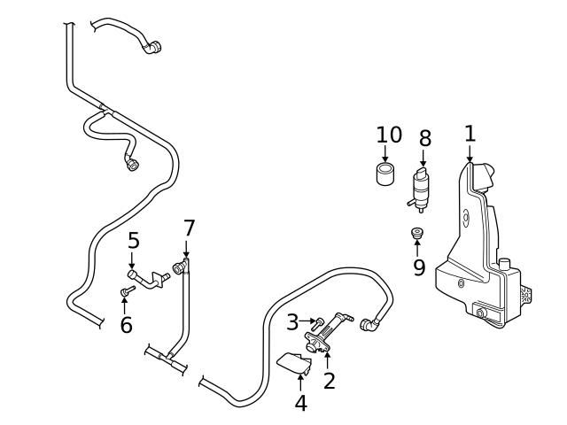 Genuine VW/Audi 4KE955970 Headlight Washer Hose | AU4KE955970