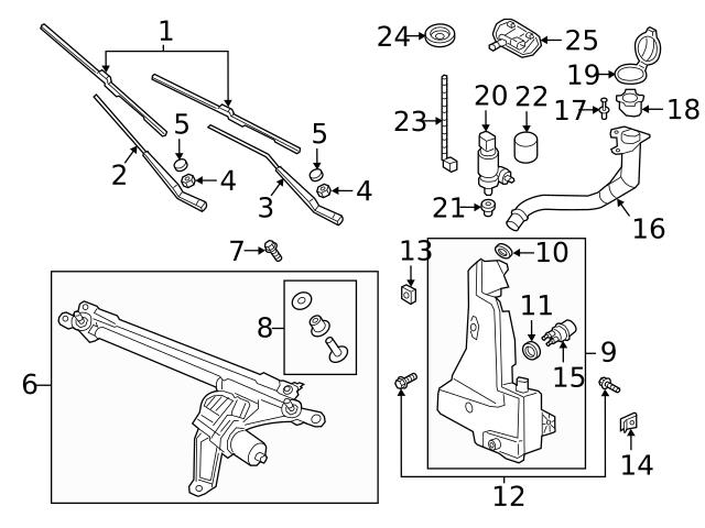 Genuine VW/Audi 4KE955987 Windshield Washer Nozzle; Left | AU4KE955987