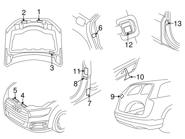 Genuine VW/Audi 4L0000279D Engine Decal - Audi | AU4L0000279D
