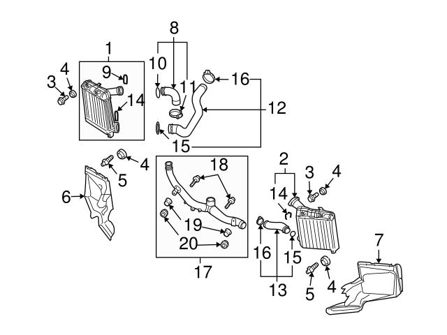 Genuine VW/Audi 4L0117335 Radiator Support Air Duct; Left - Audi ...