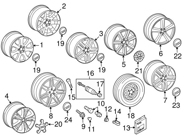 Genuine VW/Audi 4L0601165 Wheel Cap - Audi | AU4L0601165