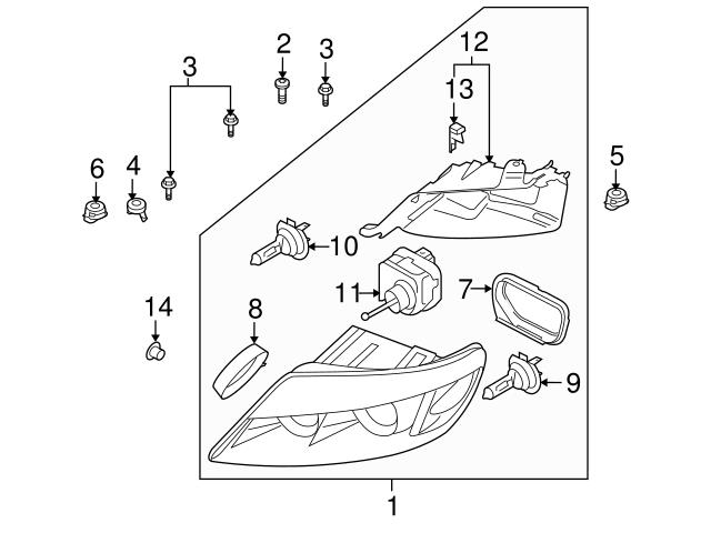 Genuine VW/Audi 4L0806193 Headlight Grommet; Left, Right - Audi ...