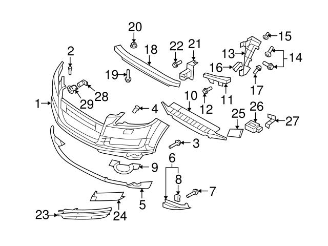 Genuine VW/Audi 4L0807490 Fog Light Trim; Right - Audi | AU4L0807490