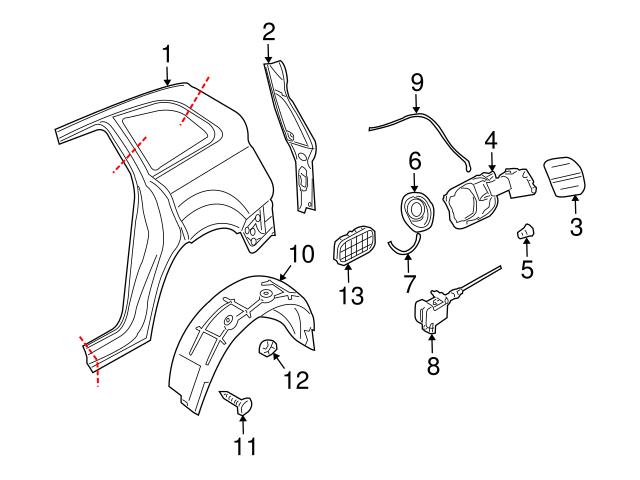 Genuine VW/Audi 4L0810773D Fuel Door Latch - Audi | 4L0810773 ...