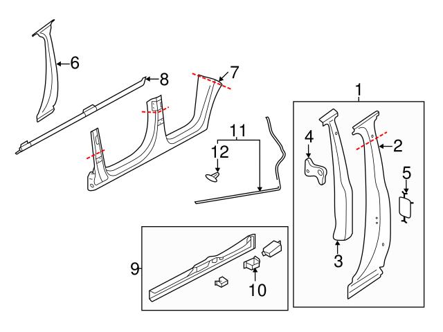 Genuine VW/Audi 4L0839119D Door Seal; Left - Audi | 4L0839119A ...