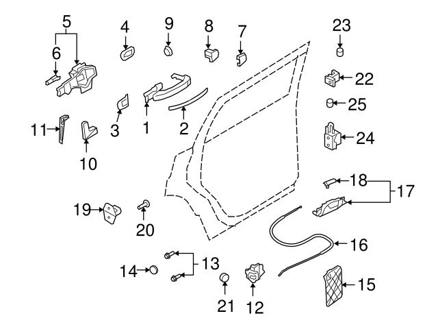 Genuine VW/Audi 4L0839167A Exterior Door Handle Cover; Left, Right ...