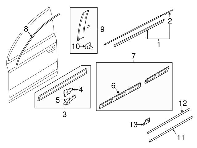 Genuine VW/Audi 4L0853133 Stone Guard; Left, Right - Audi | AU4L0853133