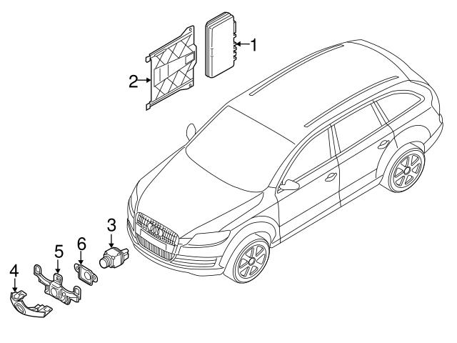 Genuine VW/Audi 4L0853231 Park Assist Camera Bracket; Front - Audi ...