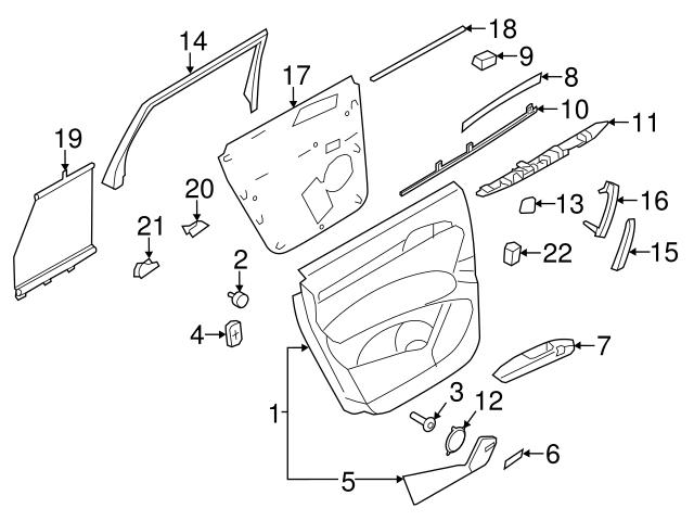 Genuine VW/Audi 4L0861334 Window Shade; Right - Audi | AU4L0861334