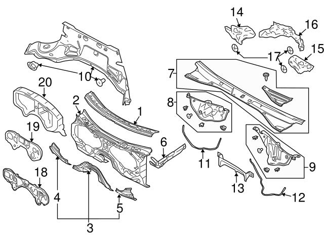 Genuine VW/Audi 4L0863983F Engine Compartment Insulation - Audi ...