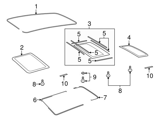 Genuine VW/Audi 4L0898925 Sunroof Molding - Audi | AU4L0898925