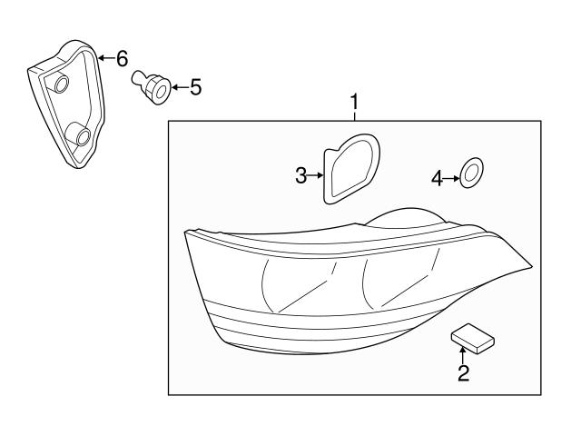 Genuine VW/Audi 4L0945426 Tail Light Cover; Right - Audi | AU4L0945426