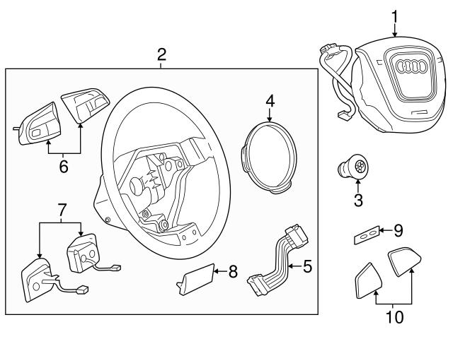 Genuine VW/Audi 4L0951523EXHA Steering Wheel Radio Controls - Audi ...