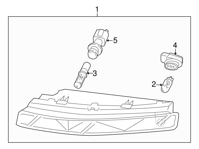 Genuine VW/Audi 4L0953042E Parking Light Assembly; Right - Audi ...