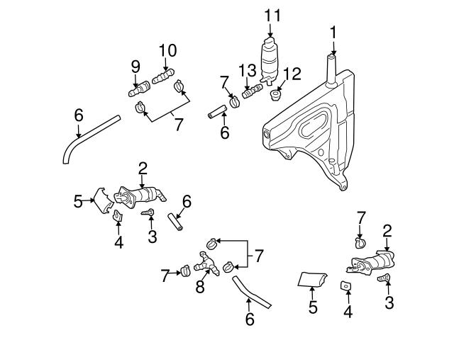 Genuine VW/Audi 4L0955102 Headlight Washer Nozzle; Right - Audi ...