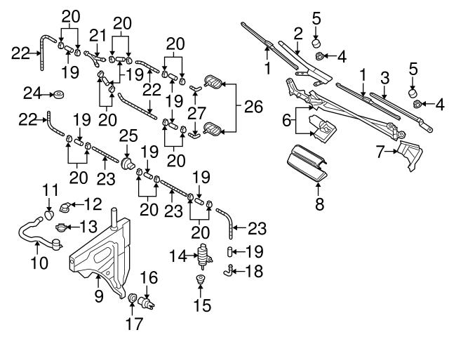Genuine VW/Audi 4L0955462A Windshield Washer Fluid Reservoir Filler ...