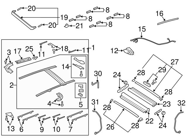 Genuine VW/Audi 4L0959591A Sunroof Motor - Audi | 4L0959591 AU4L0959591A