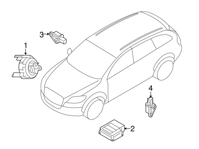 Genuine VW/Audi 4L0959651 Impact Sensor; Left Front, Right Front - Audi ...