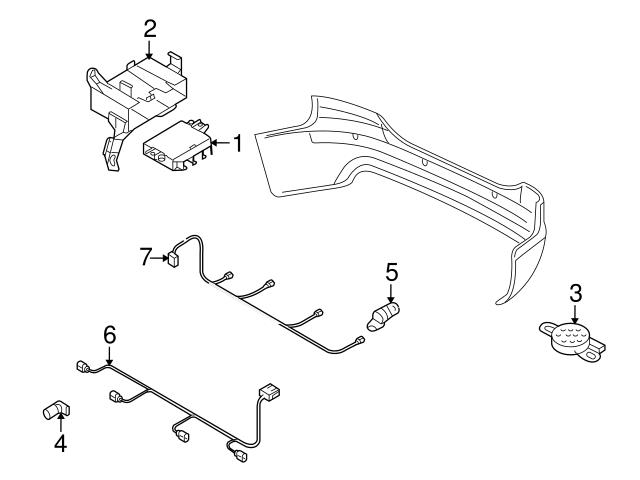 Genuine VW/Audi 4L0971095DG Parking Aid System Wiring Harness; Front ...