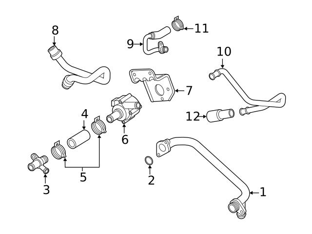 Genuine VW/Audi 4M0122101DR Radiator Coolant Hose - Audi | AU4M0122101DR