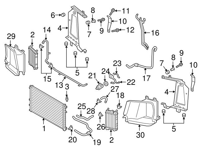 Genuine VW/Audi 4M0145804AA Radiator; Inner - Audi | AU4M0145804AA