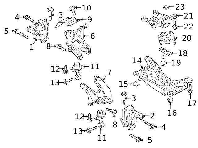 Genuine VW/Audi 4M0199371B Engine Mount; Front Left - Audi | AU4M0199371B