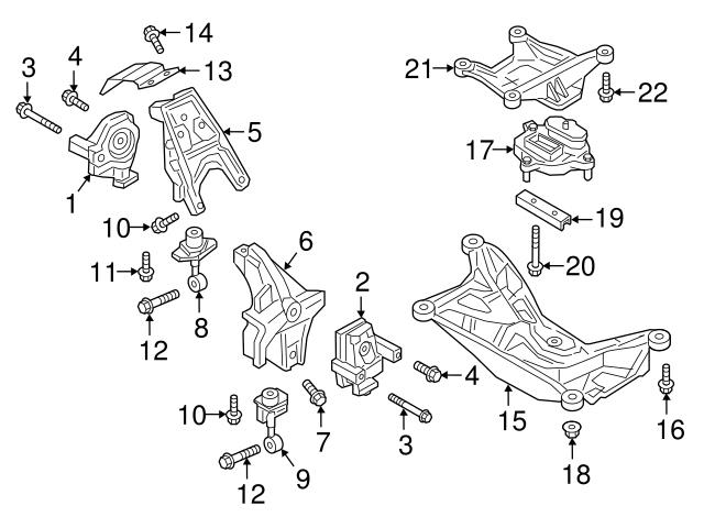 Genuine VW/Audi 4M0199372FC Engine Mount; Front Right - Audi ...