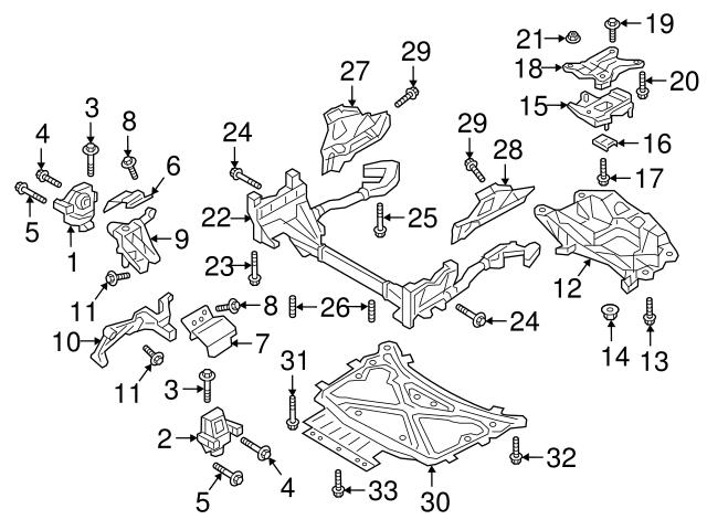 Genuine VW/Audi 4M0199372FE Engine Mount; Right - Audi | 4M0199372J ...