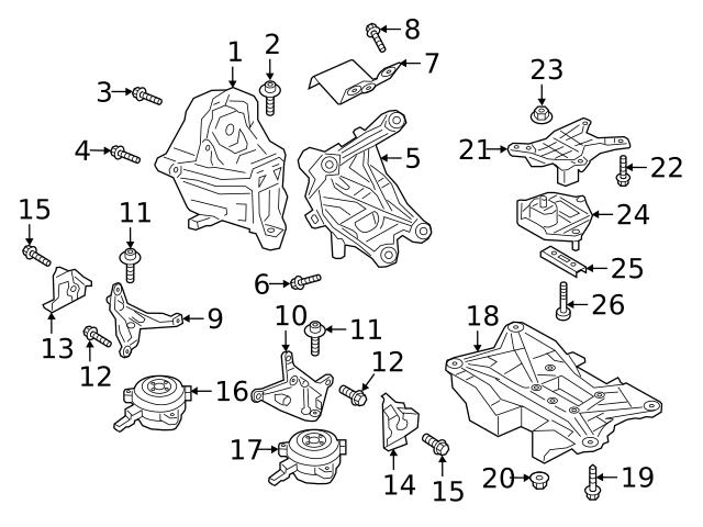 Genuine VW/Audi 4M0399152Q Auto Trans Mount; Right - Audi | AU4M0399152Q