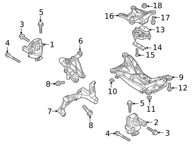 Genuine VW/Audi 4M0399153AF Auto Trans Mount | 4M0399153M AU4M0399153AF