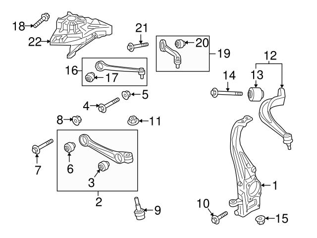Genuine VW/Audi 4M0407693E Control Arm; Left, Left Rear, Left Lower ...